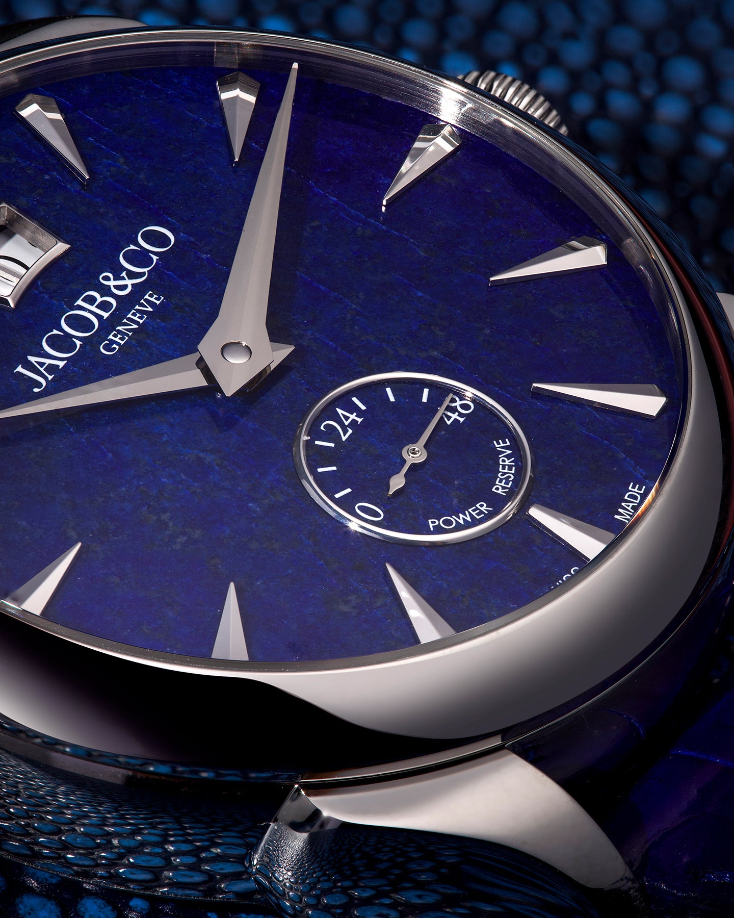 Jacob & Co Palatial Classic Manual Big Date Lapis Lazuli – Marc Samuels